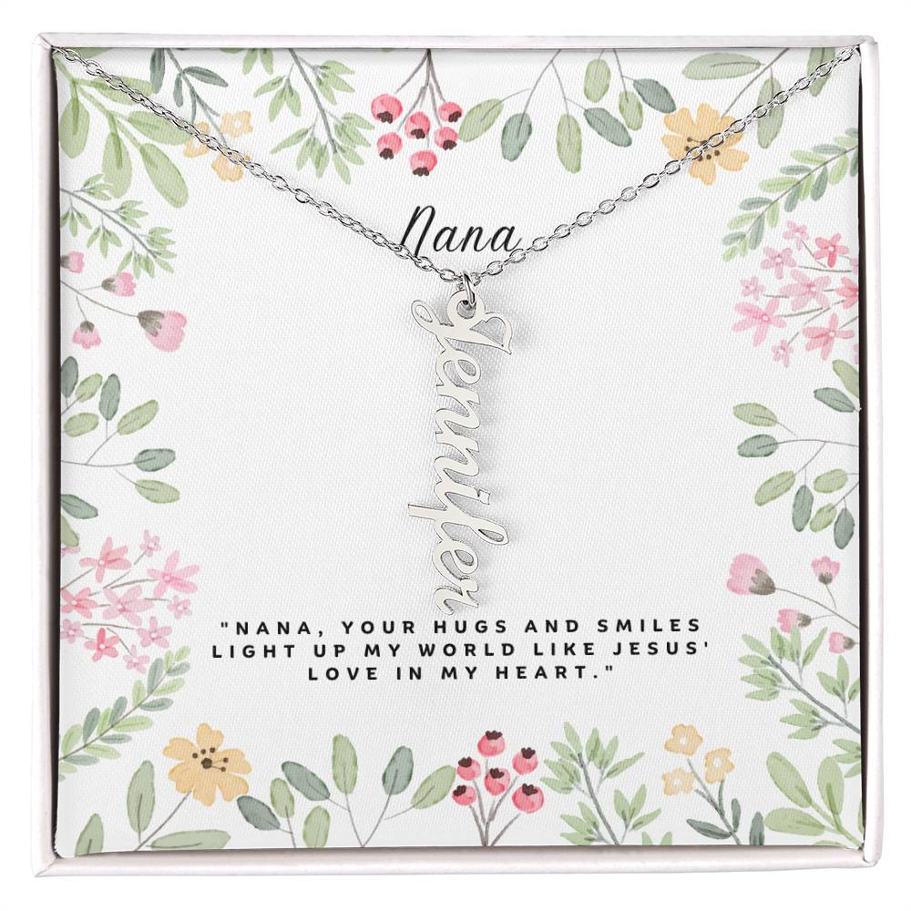 Dear Nana Multi Vertical Name Necklace – Faith Shirts